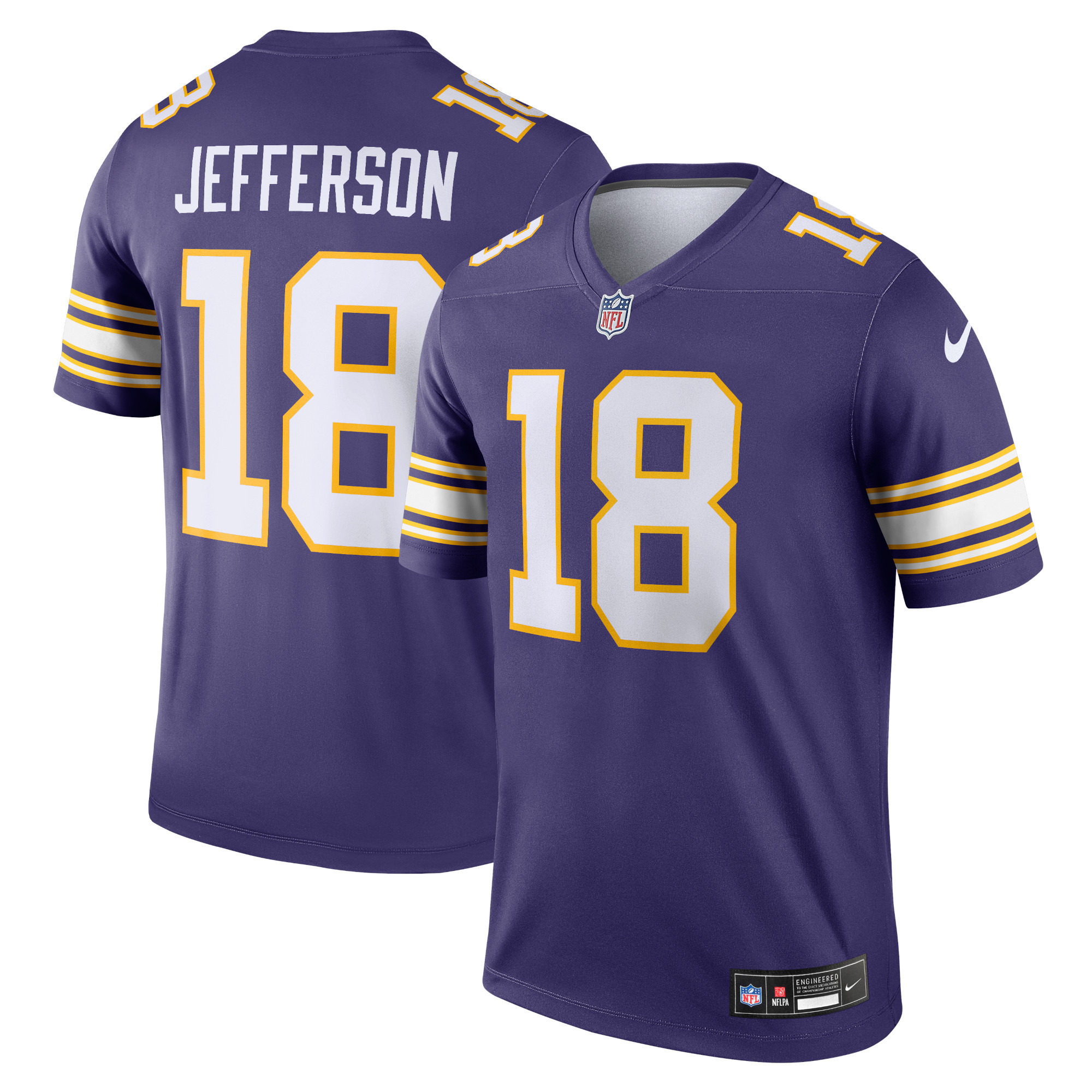 Justin Jefferson 18 Minnesota Vikings Classic Legend Men Jersey ...