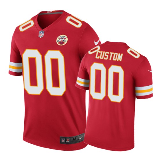 Kansas City Chiefs #00 Custom Nike Color Rush Red Jersey - Bluefink