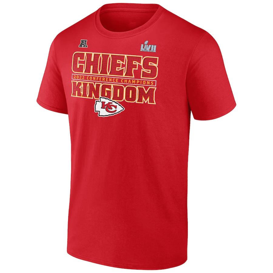 Kansas City Chiefs 2022 AFC Champions Team Slogan T-Shirt - Red - Bluefink