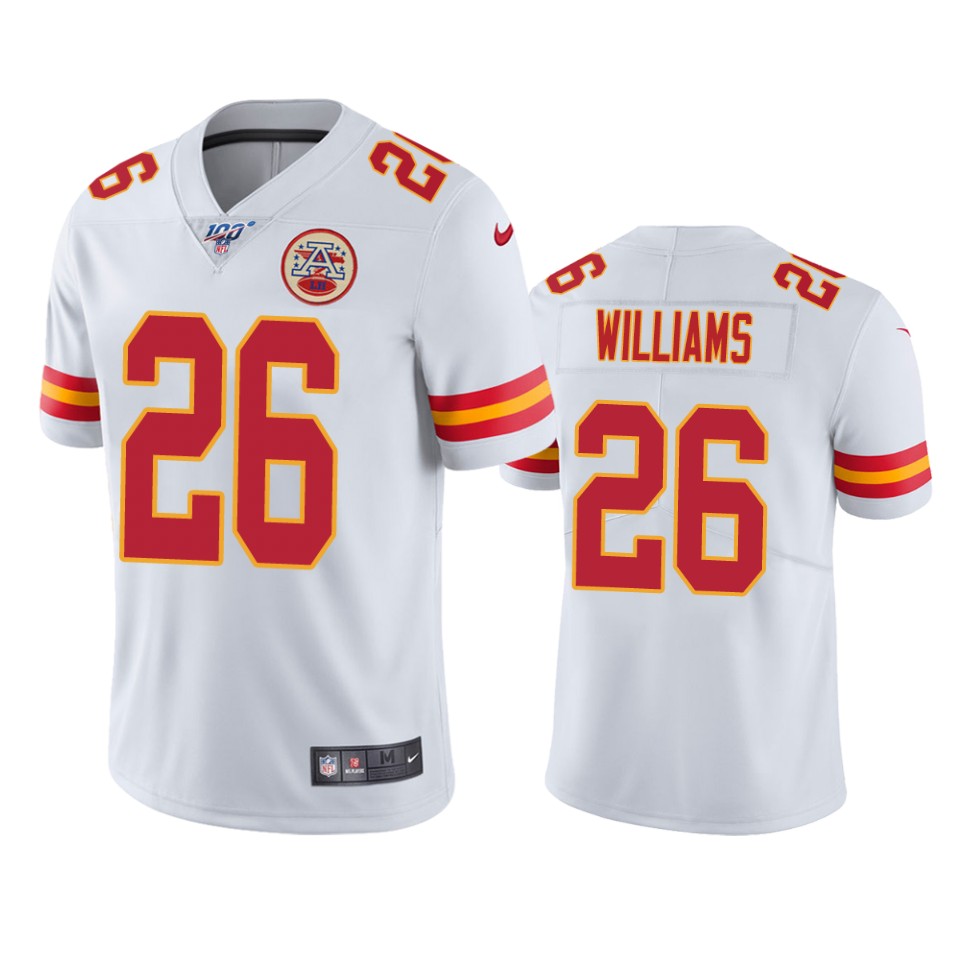 Kansas City Chiefs Damien Williams White 100th Season Vapor Limited ...