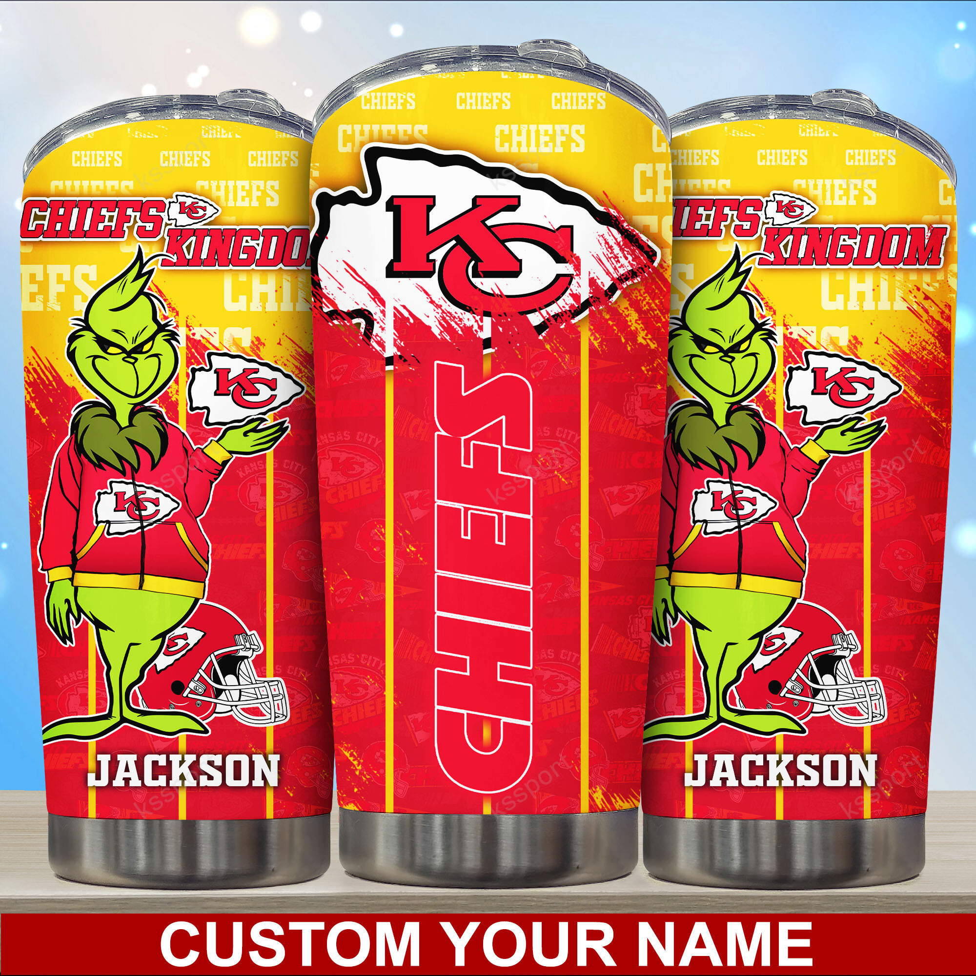 Kansas City Chiefs Engraved Tumbler for NFL Fans - Bluefink