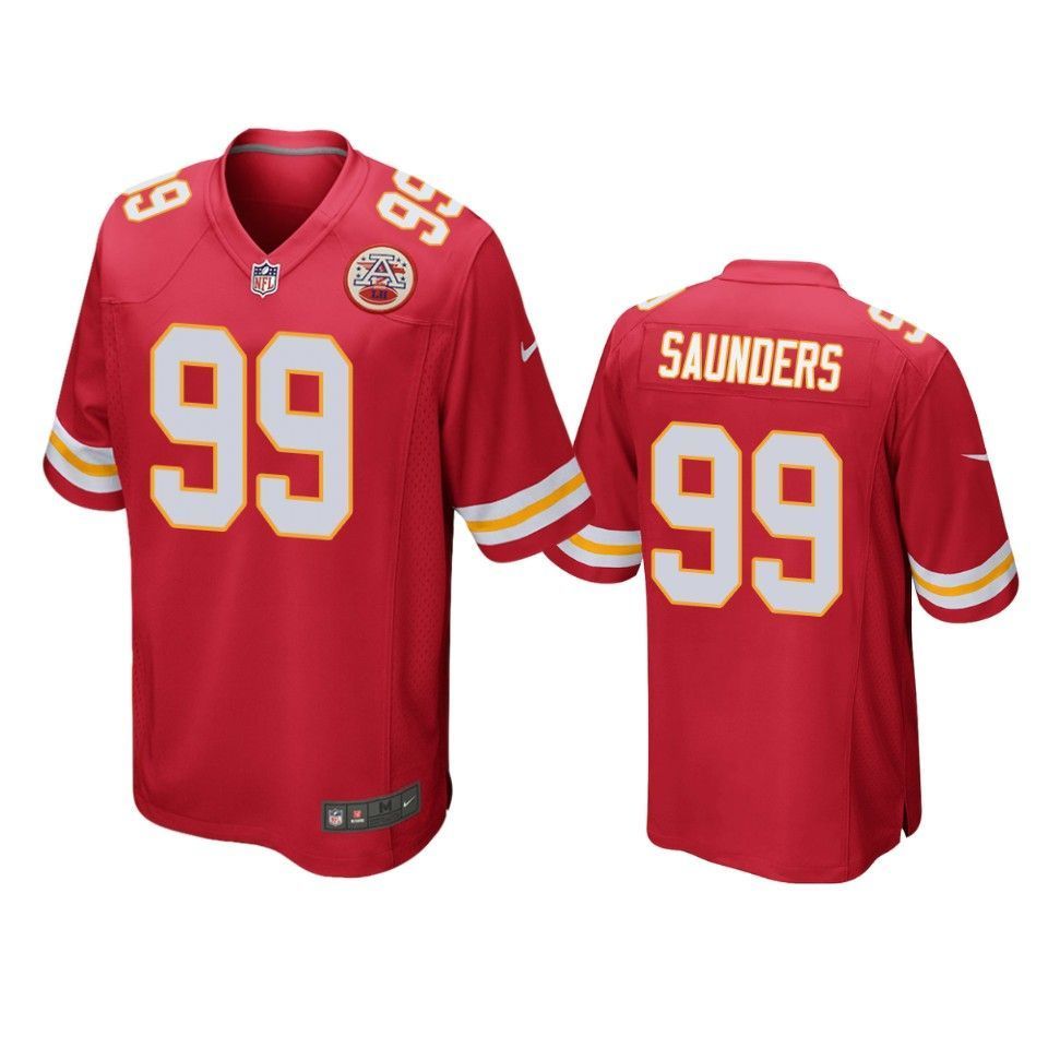 Kansas City Chiefs Khalen Saunders 2019 Nfl Draft Red Game Jersey ...