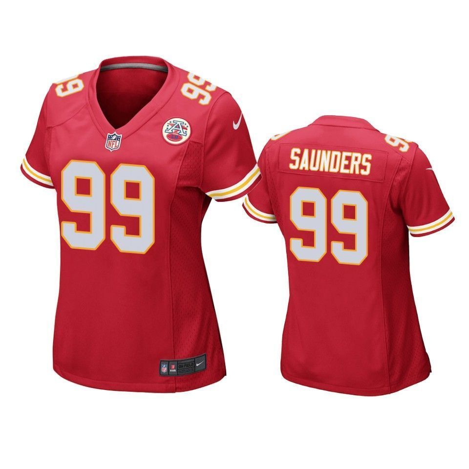 Kansas City Chiefs Khalen Saunders 2019 Nfl Draft Red Game Womens ...