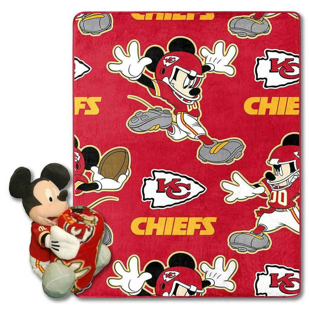 Kansas City Chiefs Mickey Mouse Hugger Blanket - Bluefink