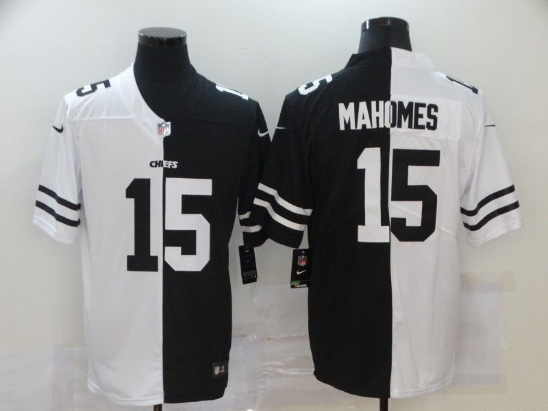 Kansas City Chiefs Patrick Mahomes #15 Nfl 2020 Black And White Jersey ...