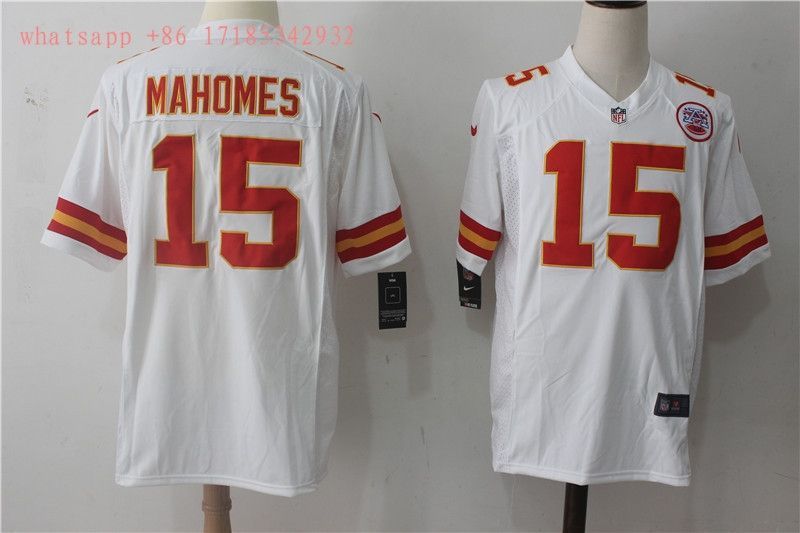 Kansas City Chiefs Patrick Mahomes #15 Nfl White Jersey Jersey - Bluefink