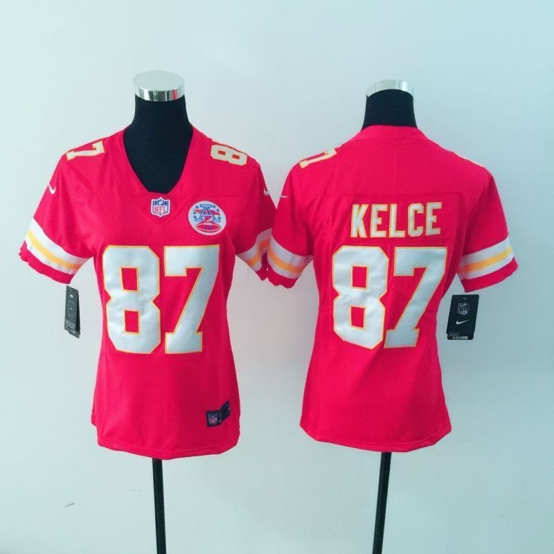 Kansas City Chiefs Travis Kelce #87 Nfl 2020 Pink Womens Jersey - Bluefink