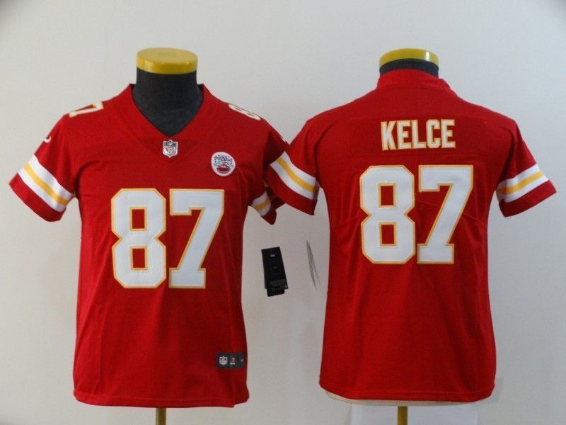 Kansas City Chiefs Travis Kelce #87 Nfl 2020 Red Jersey - Bluefink