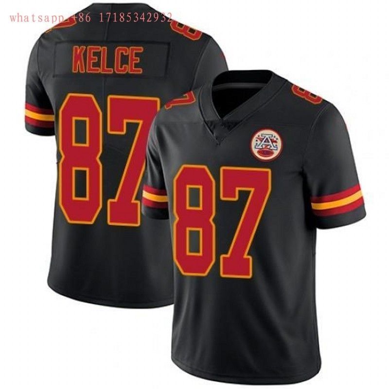 Kansas City Chiefs Travis Kelce #87 Nfl Black Jersey Jersey - Bluefink