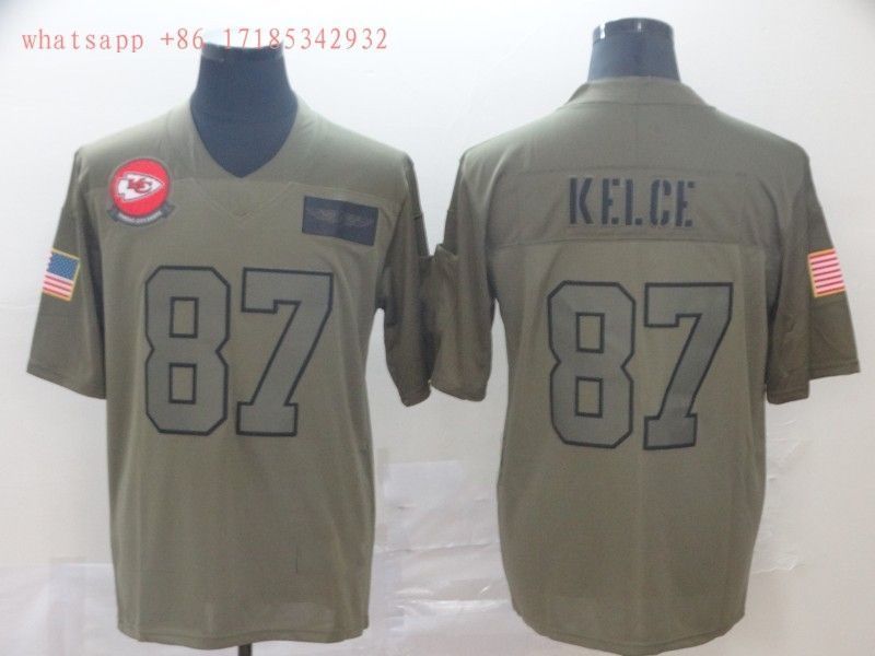 Kansas City Chiefs Travis Kelce #87 Nfl Grey Jersey Jersey - Bluefink