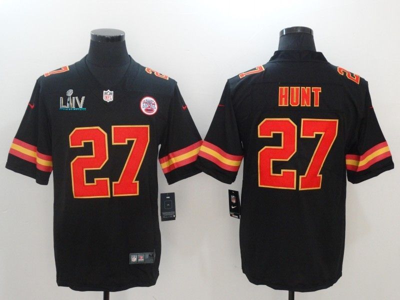 Kareem Hunt #27 Kansas City Chiefs 2020 Nfl Black Jersey Jersey - Bluefink