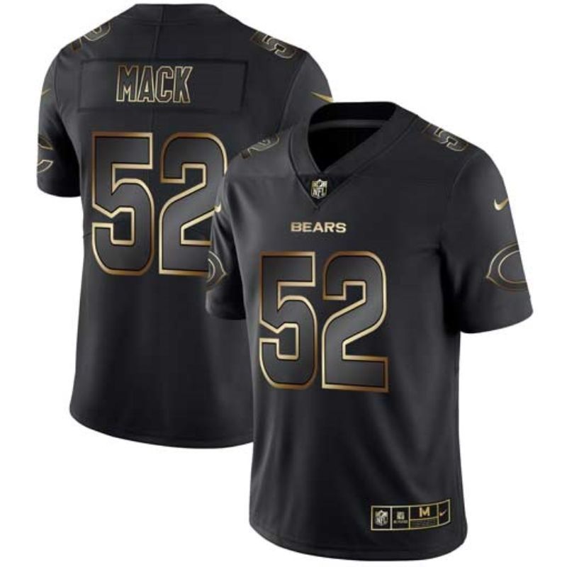 Khalil Mack #52 Chicago Bears Nfl Explosion Legendary Gold Black Jersey ...