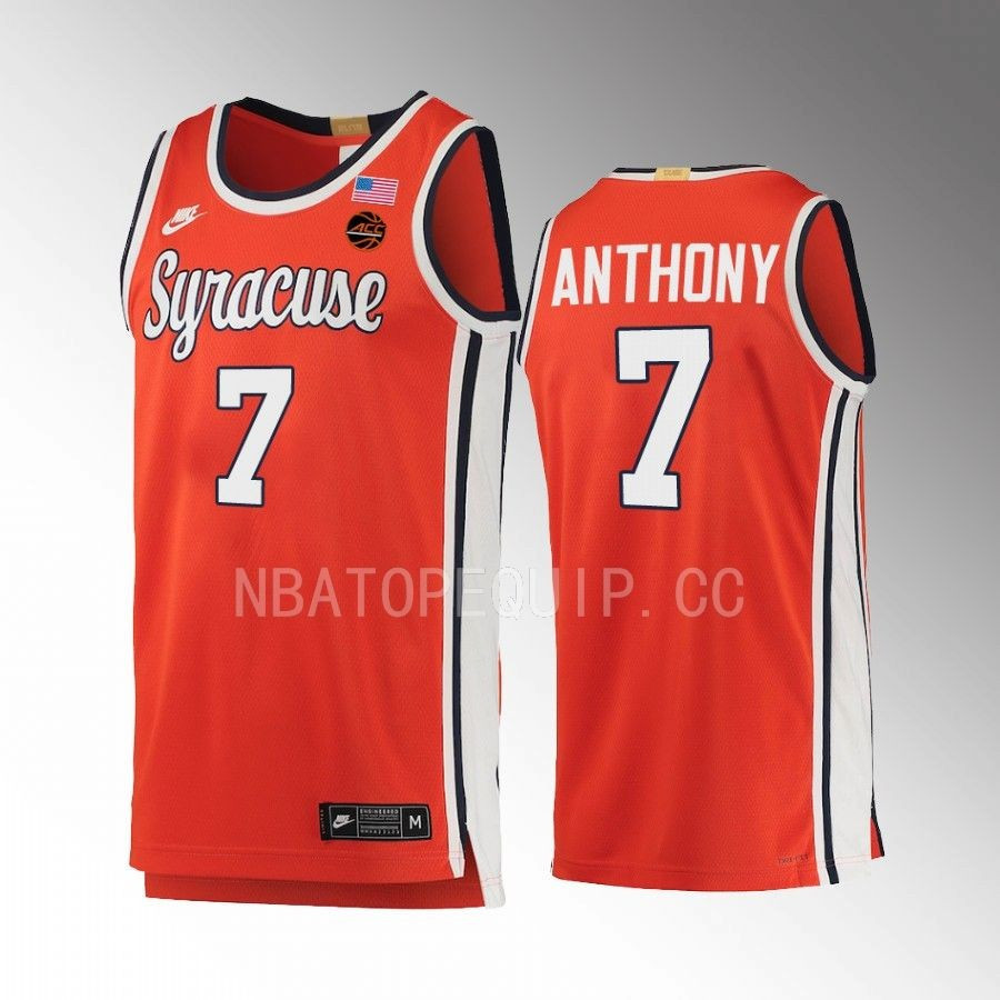 Kiyan Anthony 7 Syracuse Orange Limited Uniform Jersey Retro Basketball ...