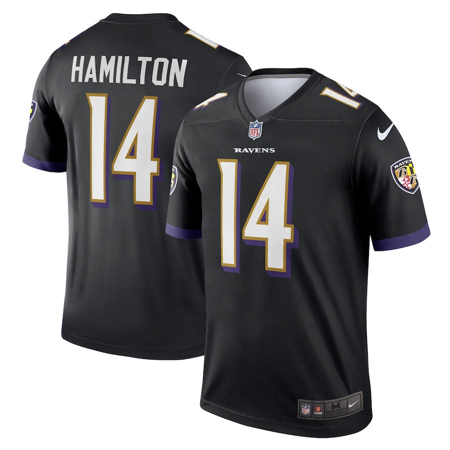 Kyle Hamilton 14 Baltimore Ravens Legend Jersey - Black - Bluefink