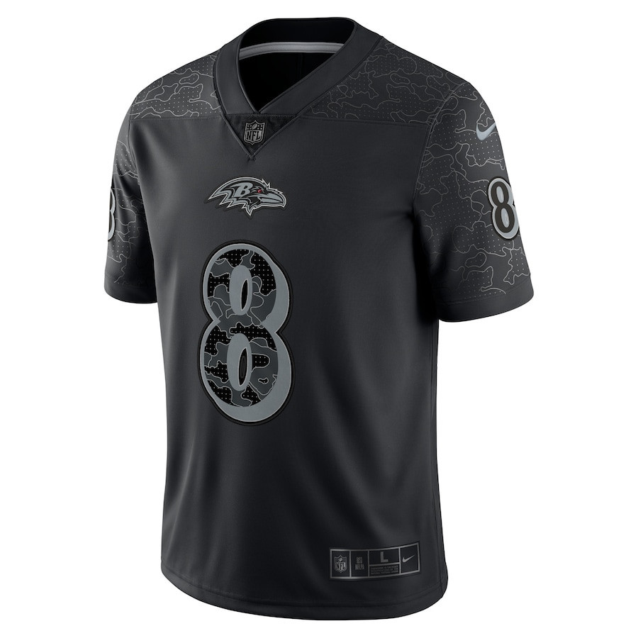 Lamar Jackson Baltimore Ravens RFLCTV Limited Jersey - Black - Bluefink