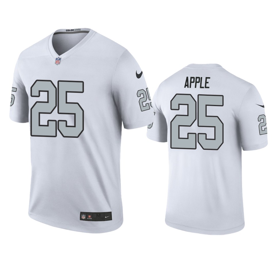 Las Vegas Raiders Eli Apple White Color Rush Legend Jersey - Bluefink