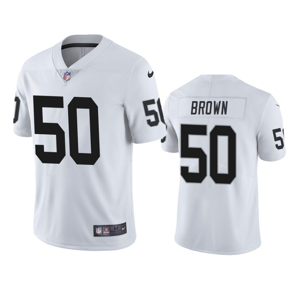 Las Vegas Raiders Jayon Brown 50 White Vapor Limited Jersey - Bluefink