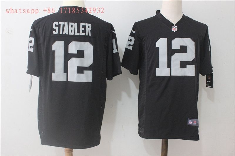 Las Vegas Raiders Ken Stabler #12 Nfl Black Jersey Jersey - Bluefink