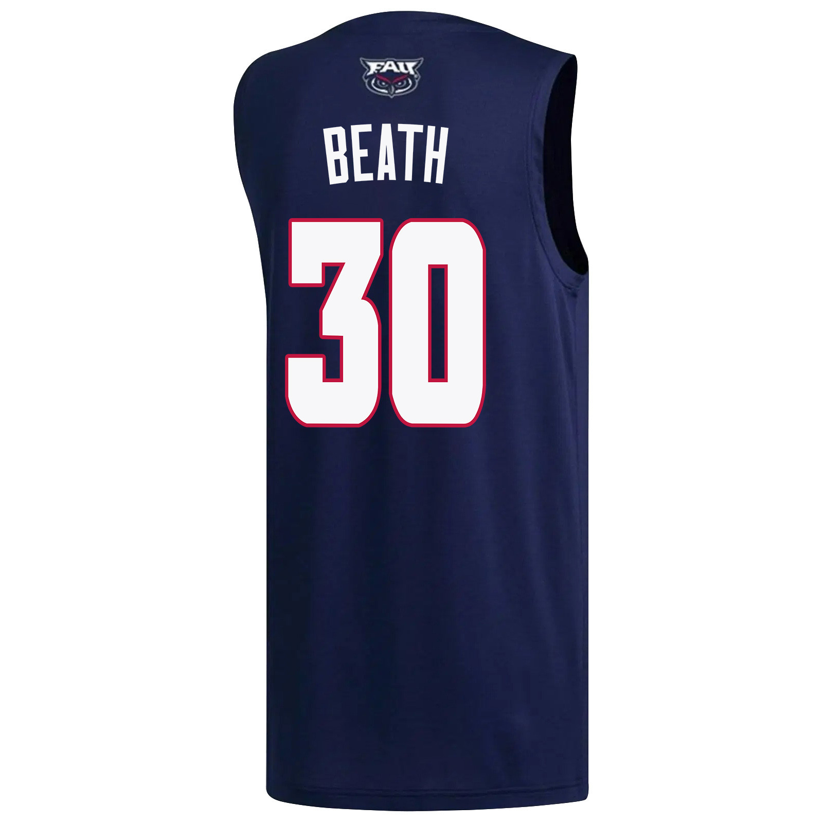 Leo Beath 30 FAU Owls 2023 March Madness Basketball Men Jersey- Navy ...