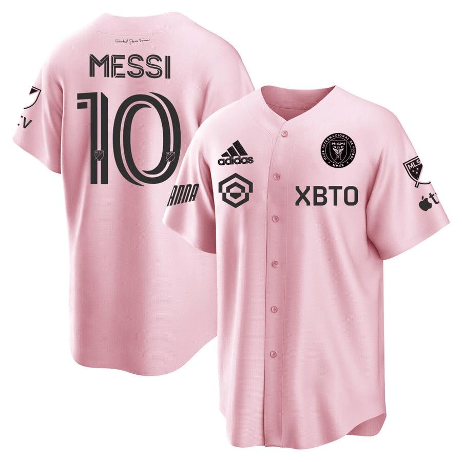 Lionel Messi Inter Miami Baseball Cool Base Jersey - Stitched Men ...
