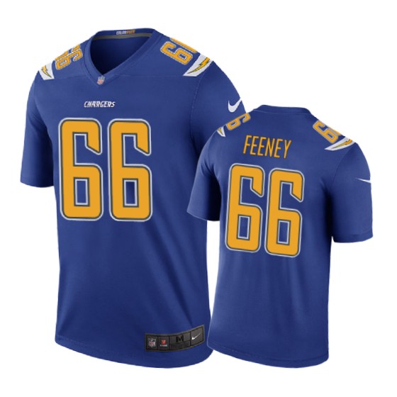 Los Angeles Chargers #66 Dan Feeney Nike Color Rush Royal Jersey - Bluefink