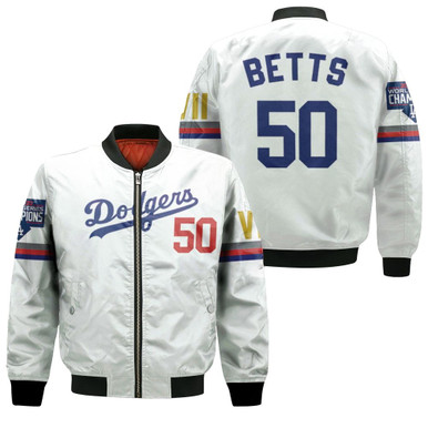 Los Angeles Dodgers Betts 50 2020 Championship Golden Edition White ...