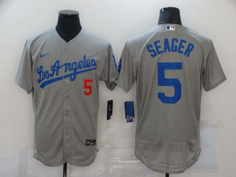 Los Angeles Dodgers Corey Seager #5 2020 Mlb Grey Jersey - Bluefink