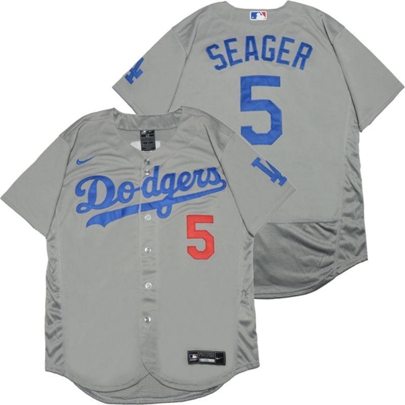 Los Angeles Dodgers Corey Seager #5 2020 Mlb Silver Jersey - Bluefink