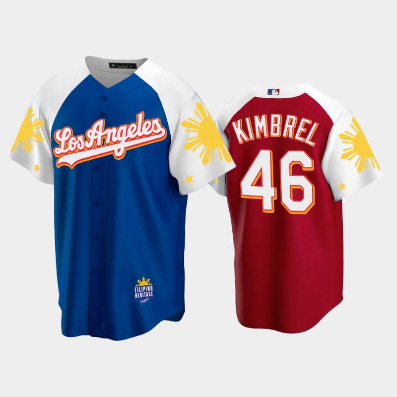 Los Angeles Dodgers Craig Kimbrel 46 2022-23 Royal Red Filipino ...