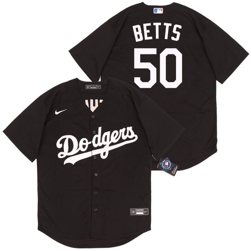 Los Angeles Dodgers Mookie Betts #50 2020 Mlb Black Jersey - Bluefink