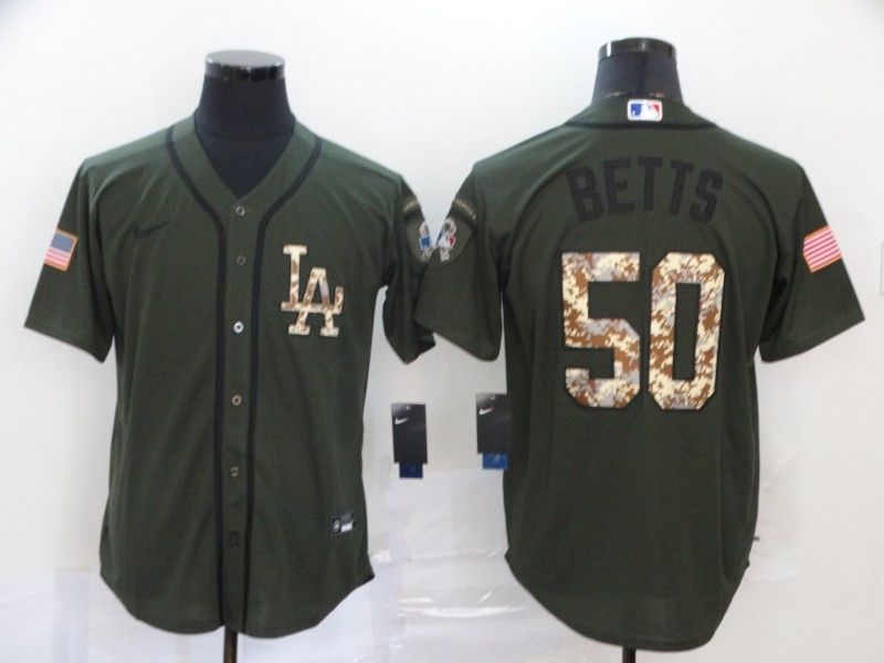 Los Angeles Dodgers Mookie Betts #50 2020 Mlb Dark Grey Jersey - Bluefink