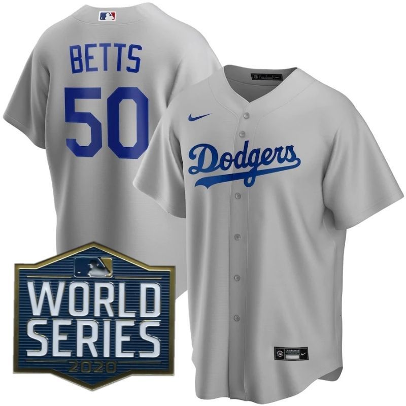 Los Angeles Dodgers Mookie Betts #50 2020 Mlb White Jersey A1 - Bluefink