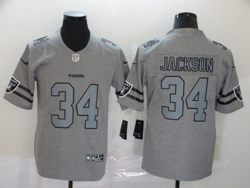 Los Angeles Raiders Bo Jackson #34 Nfl 2020 Grey Jersey - Bluefink