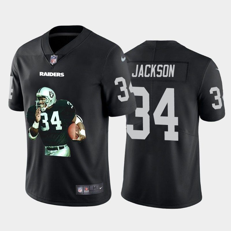 Los Angeles Raiders Bo Jackson #34 Nfl Portrait Brandedition Black ...