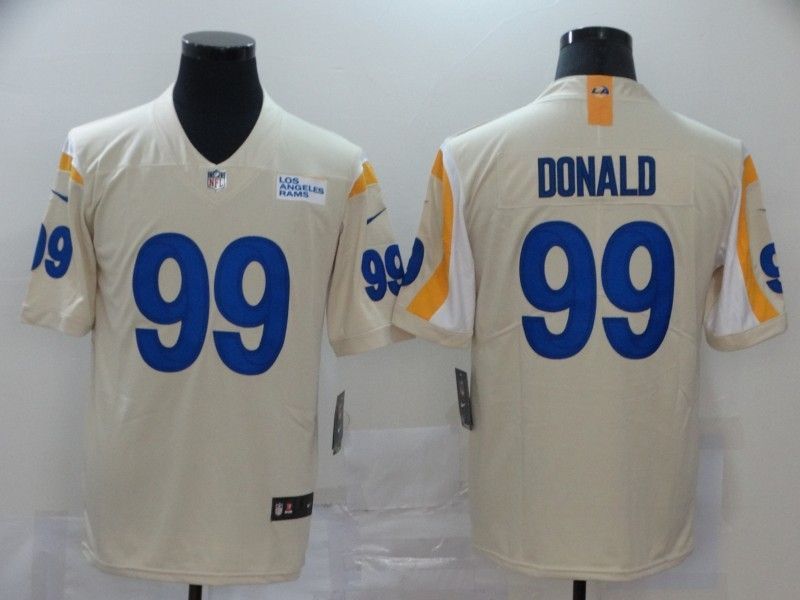 Los Angeles Rams Aaron Donald #99 2020 Nfl White Jersey Jersey - Bluefink