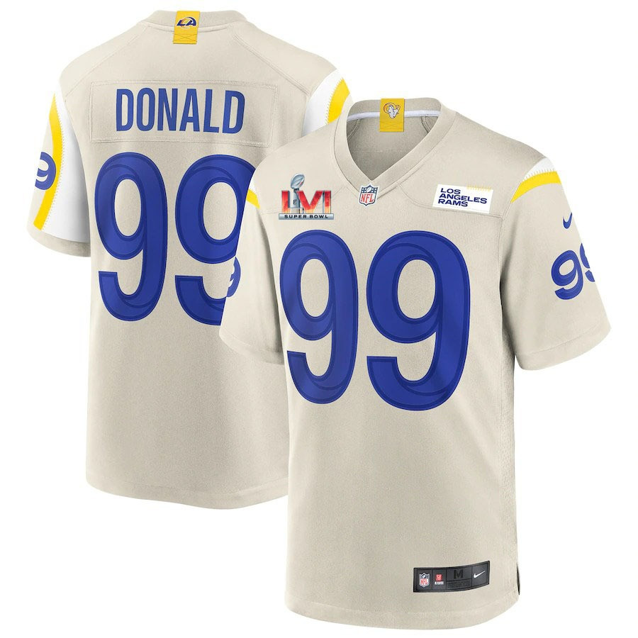 Los Angeles Rams Aaron Donald 99 2022 Nfl Superbowl Lvi Match White ...
