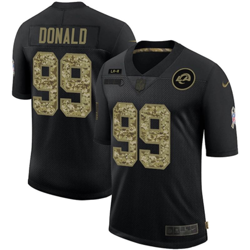 Los Angeles Rams Aaron Donald #99 Nfl 2020 Black Jersey - Bluefink
