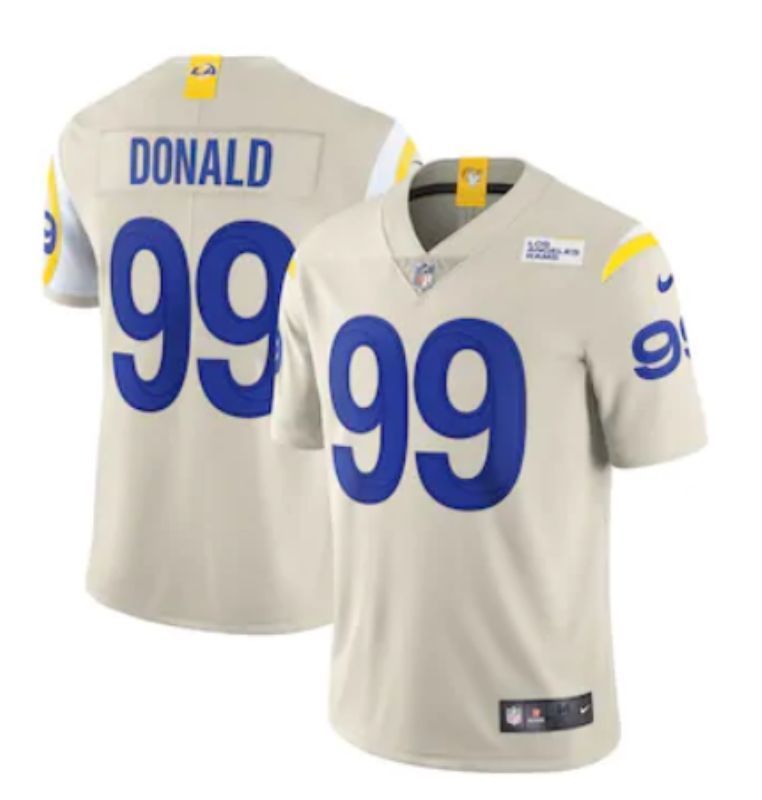 Los Angeles Rams Aaron Donald #99 Nfl 2020 Gold Jersey - Bluefink