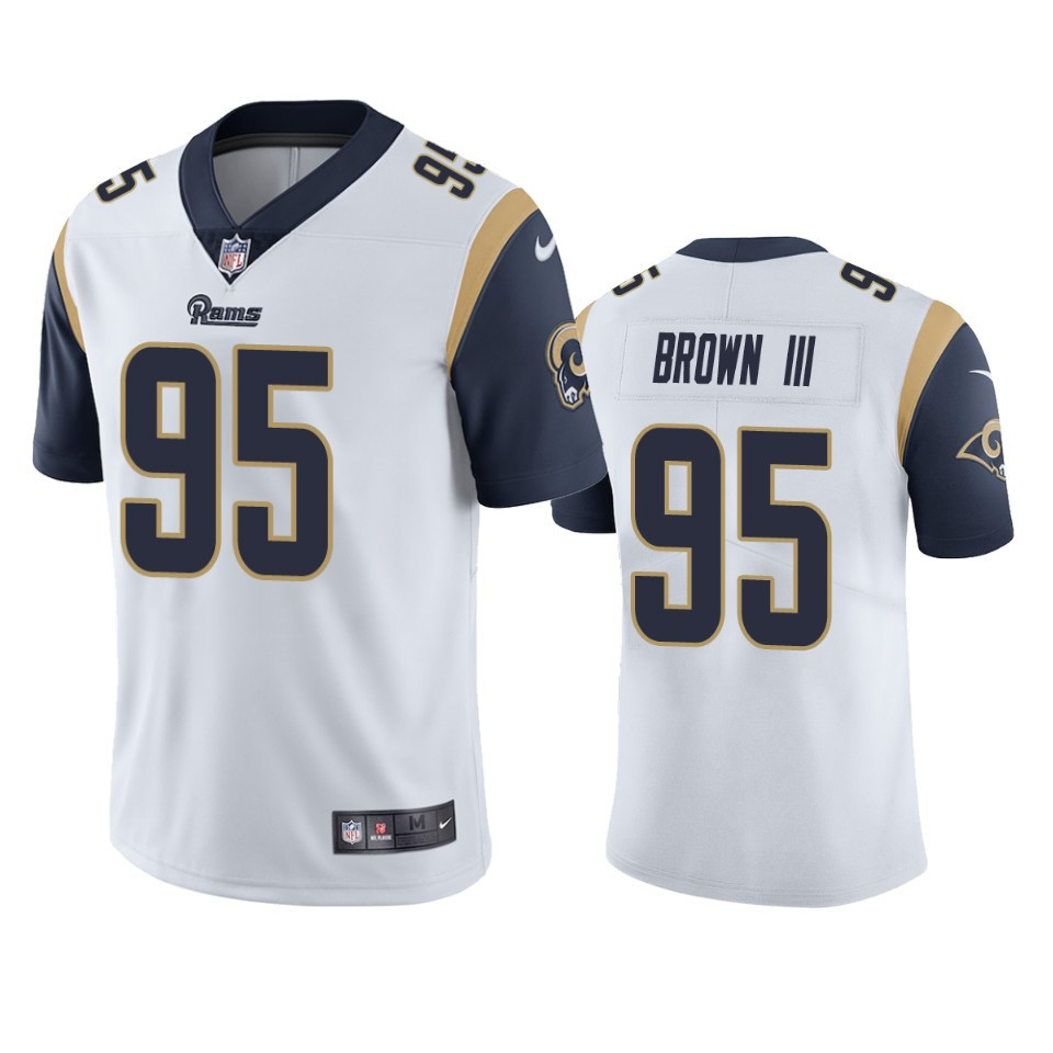 Los Angeles Rams Bobby Brown III 95 White Vapor Limited Jersey - Bluefink