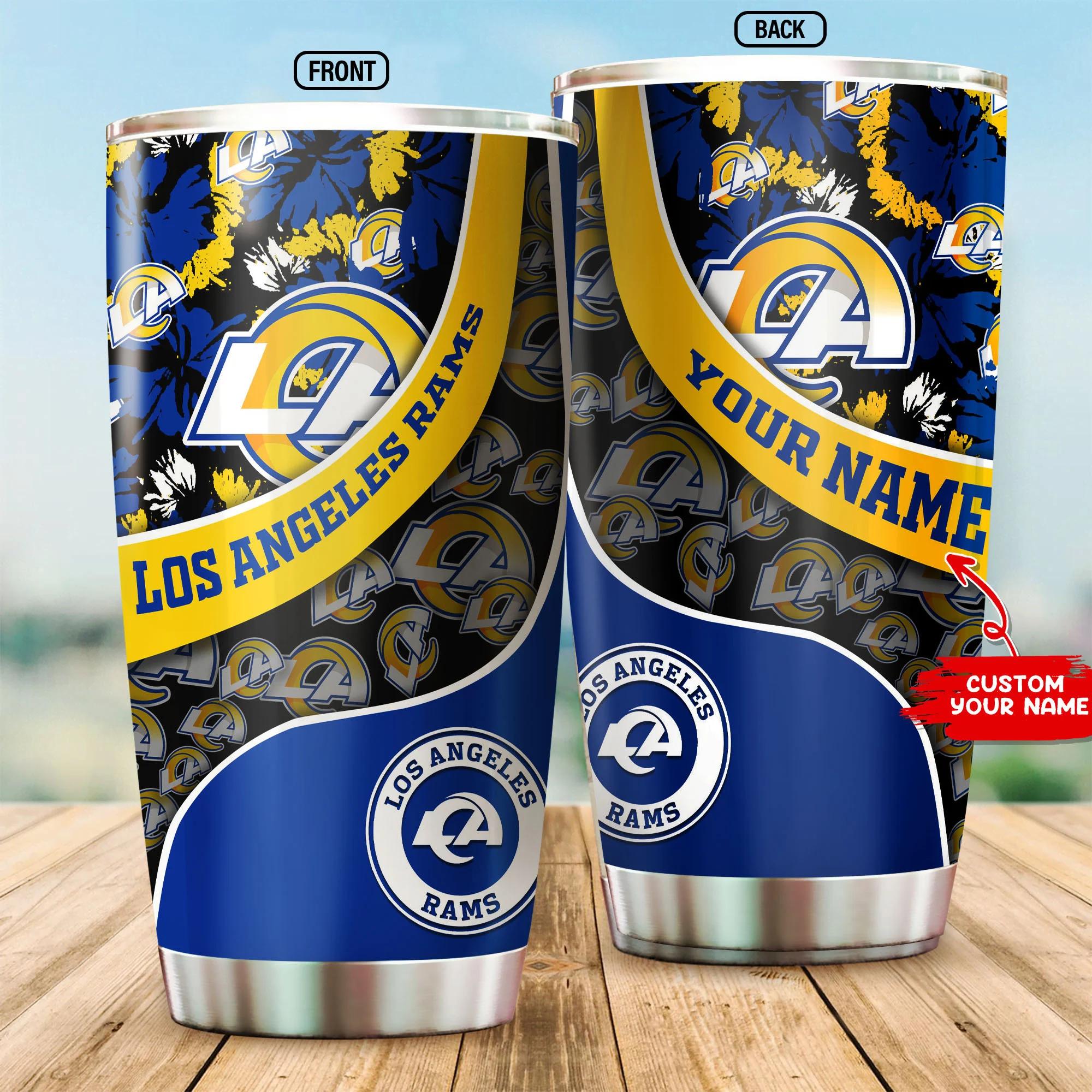 Los Angeles Rams Custom Name Tumbler Fan Gift - Bluefink