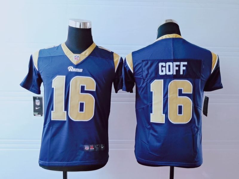 Los Angeles Rams Jared Goff #16 Nfl 2020 Dark Blue Jersey - Bluefink