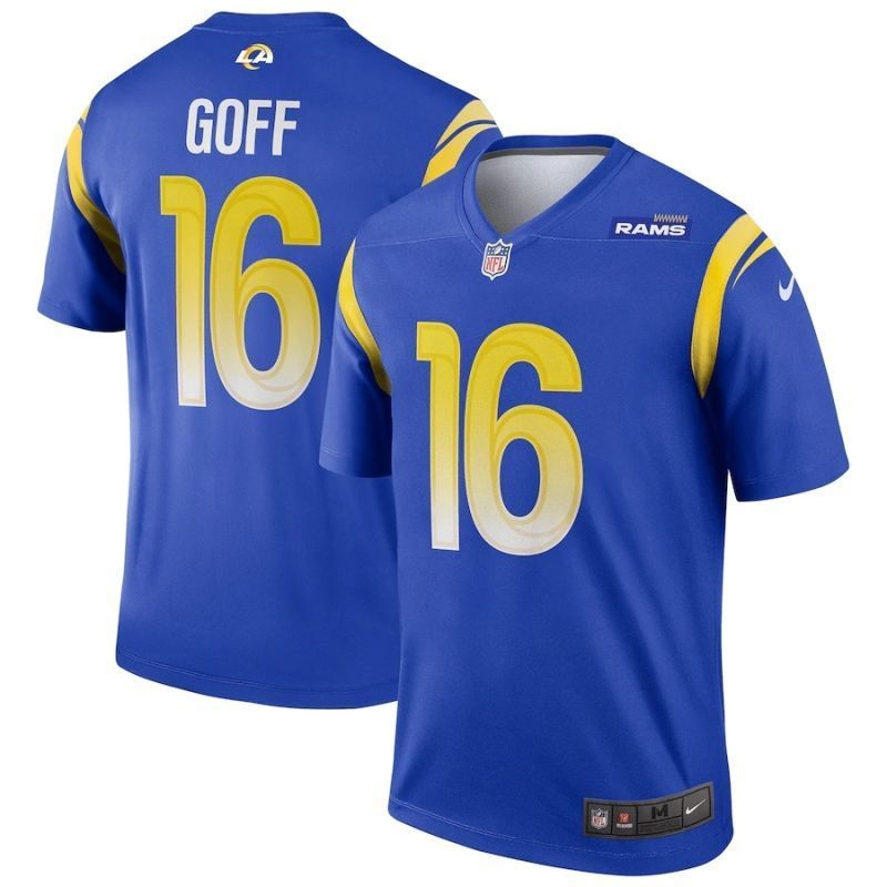 Los Angeles Rams Jared Goff #16 Nfl 2020 Indigo Jersey - Bluefink