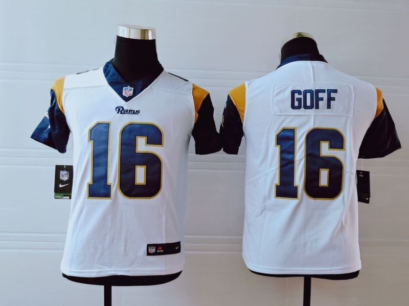 Los Angeles Rams Jared Goff #16 Nfl 2020 White Jersey - Bluefink