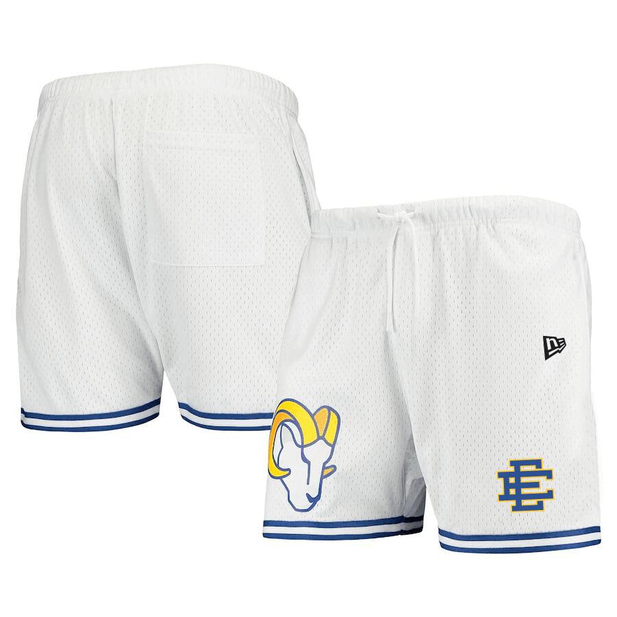 Los Angeles Rams Logo Team White/Royal Mesh Shorts - Men - Bluefink