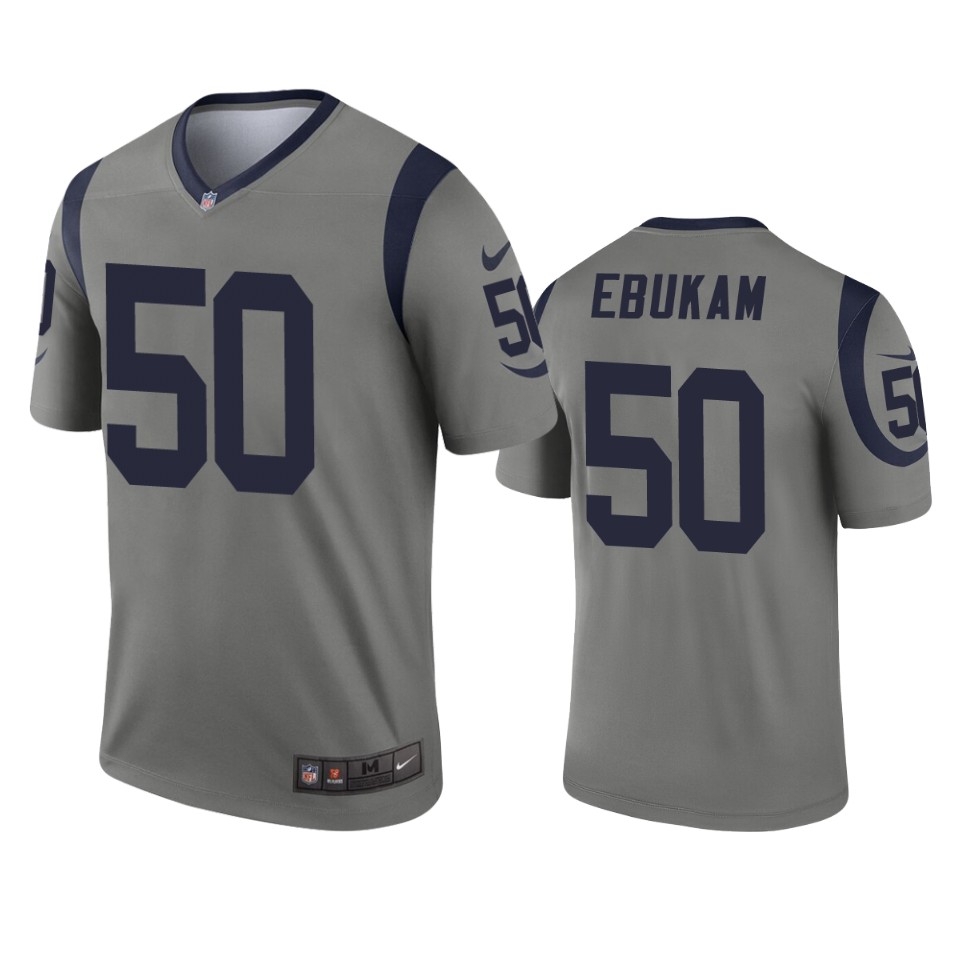 Los Angeles Rams Samson Ebukam Gray Inverted Legend Jersey - Bluefink