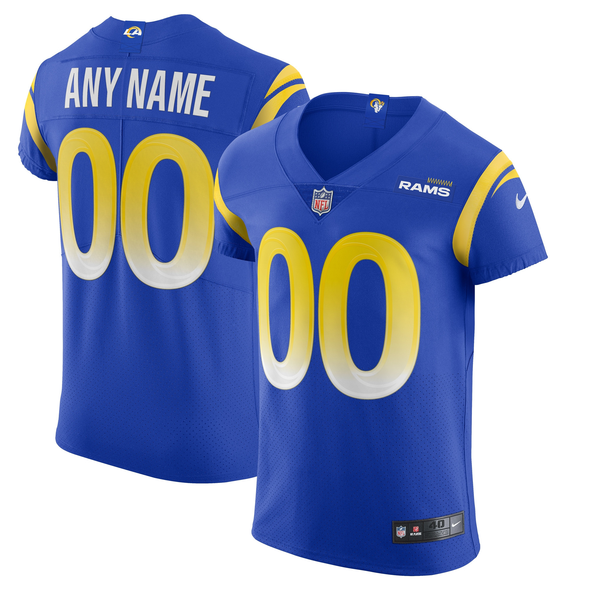 Los Angeles Rams Vapor Elite Custom Jersey Royal Custom Jerseys Nfl ...
