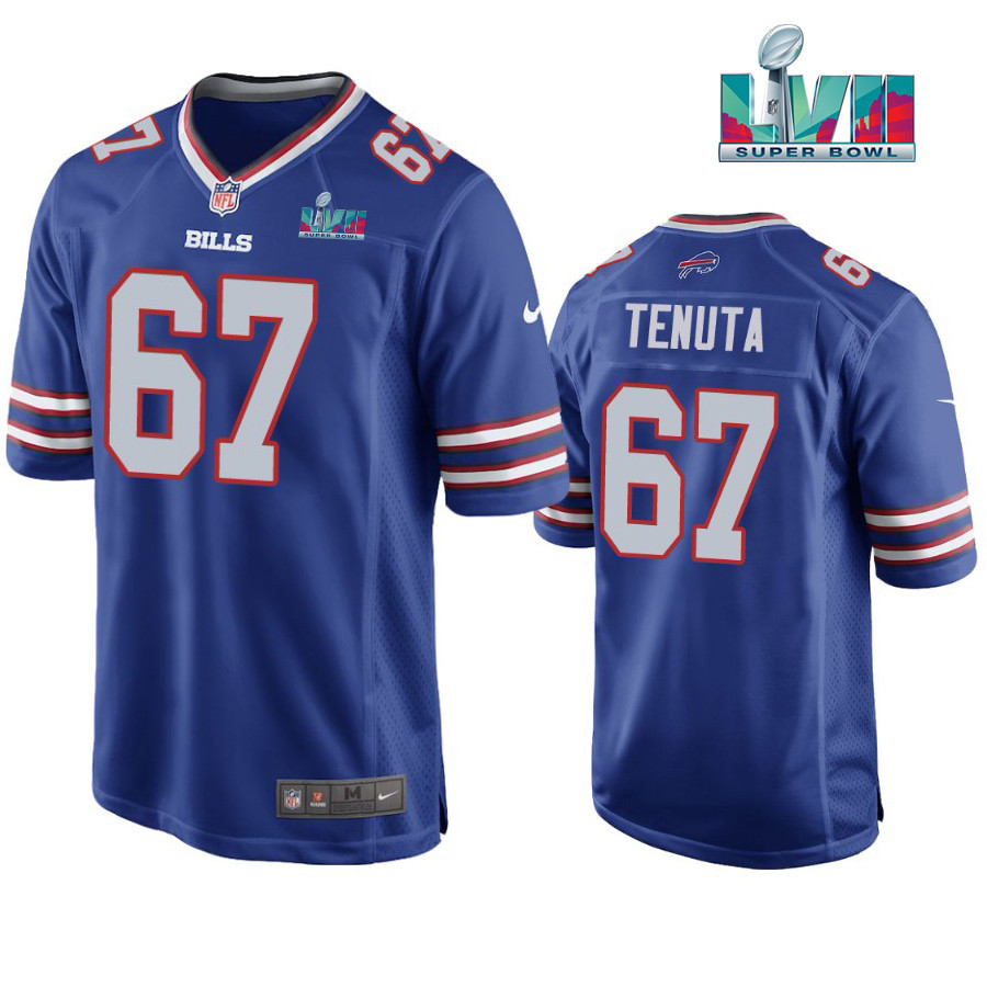 Luke Tenuta 67 Buffalo Bills Super Bowl LVII Game Player Men Jersey ...