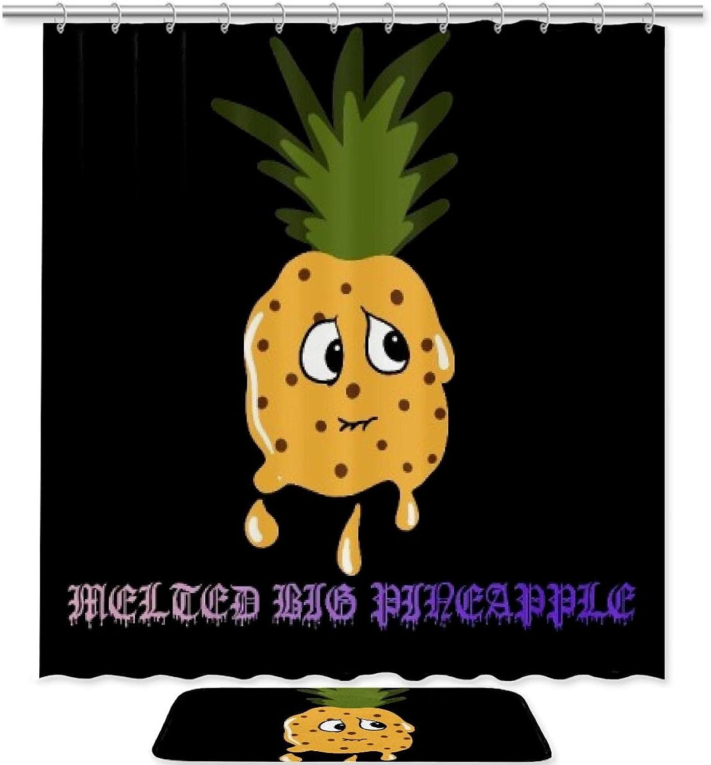 Melted Pineapple Waterproof Shower Curtain for Bathroom Decoration ...
