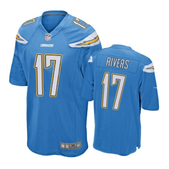 Men's Los Angeles Chargers 17 Philip Rivers Powder Blue Game Jersey ...