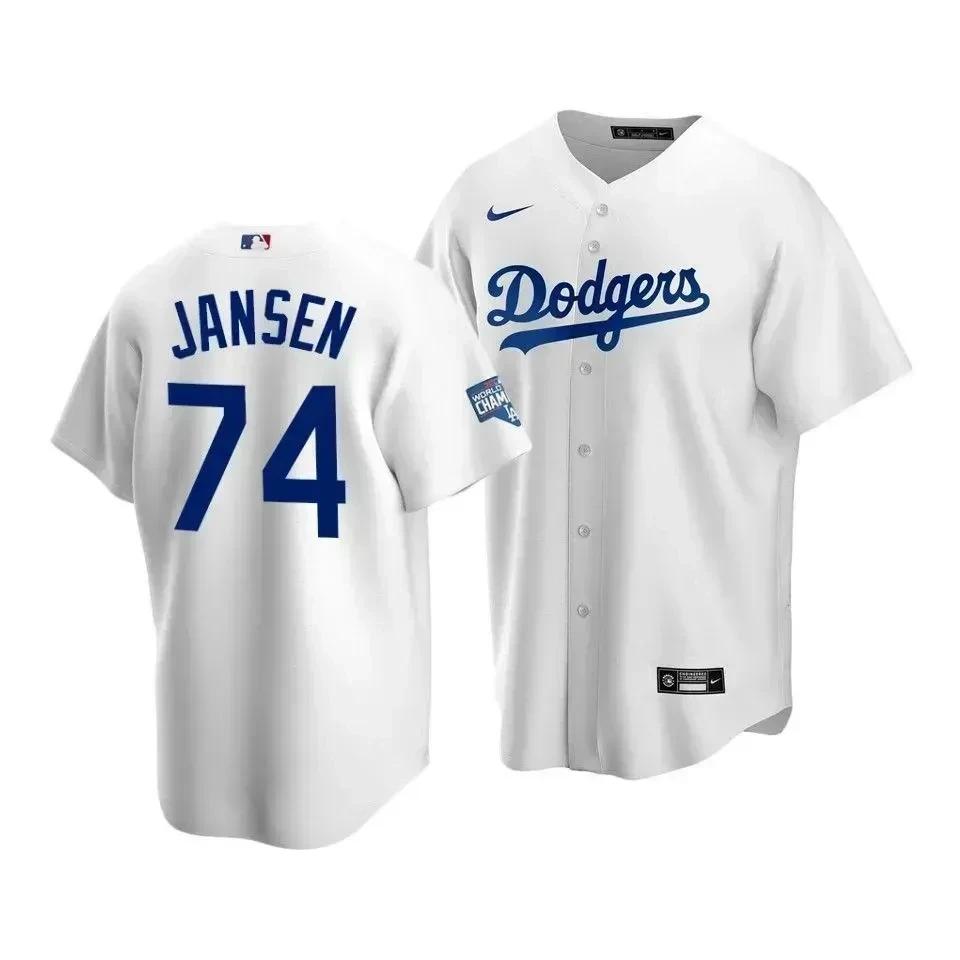 Men's Los Angeles Dodgers Kenley Jansen 74 2020 World Series Champions ...